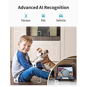 Jennov 2K Pan/Tilt Indoor Cameras for Home Security - 2.4 GHz Pet Dog Camera with Phone App, WiFi Baby Camera Monitor, Color Night Vision, Motion Detection, Auto Tracking, Compatible with Alexa