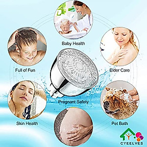 LED Shower Head, Shower Head with Lights, 7 Color Light Automatically Changing Led Rainfall Showerhead, LED Fixed Showerheads for Bathroom, High Pressure Quiet Adjustable Rain Showerhead for Kid Adult