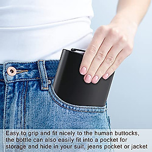 2 pcs Flask for Liquor for Men Matte Black 8 Oz Stainless Steel Leak proof with 2 pcs wine glass 2 pcs Funnel used for Gift,Camping, Outdoor Activitie,Groomsman Bridesmaid Wedding Party