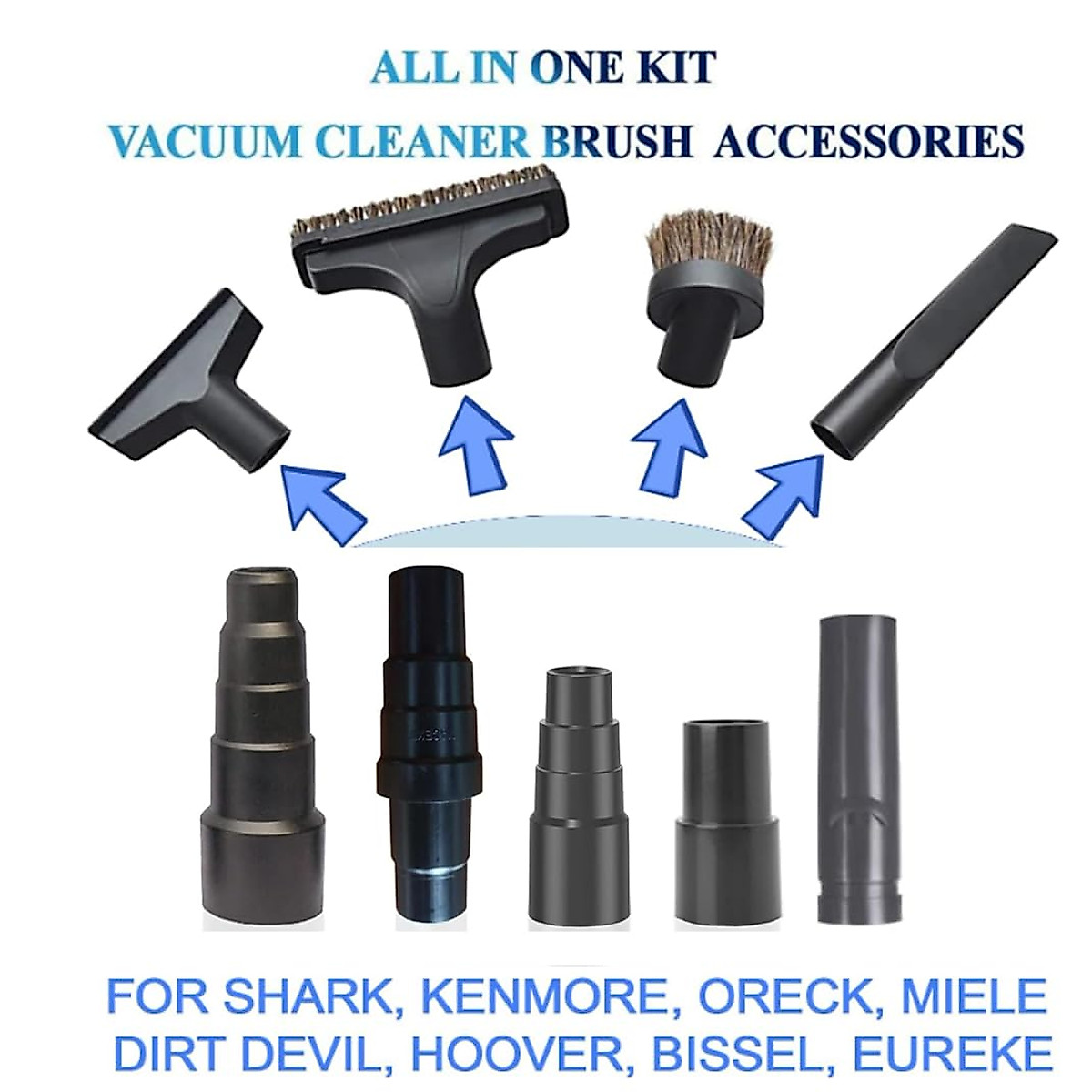 Household Cleaning Kit Attachments Vacuum Cleaner Accessories Universal Vacuum Hose Adapters Flexible Crevice Tool for Dryer Lint Vent Trap Cleaner