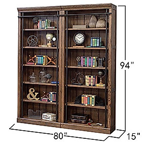 Martin Furniture Avondale 2 Bookcase Wall, Oak