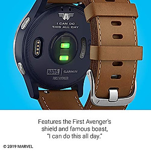 Garmin Legacy Hero Series, Marvel Captain America Inspired Premium Smartwatch, Includes a Captain America Inspired App Experience