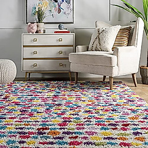nuLOOM Allard Striped Shag Area Rug, 5' 3" x 7' 6", Multi