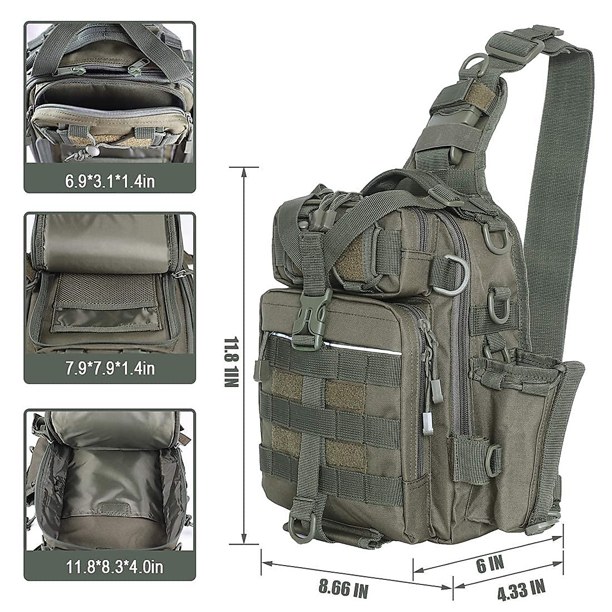 BLISSWILL Fishing Tackle Backpack with Two 3600 Fishing Tackle Box