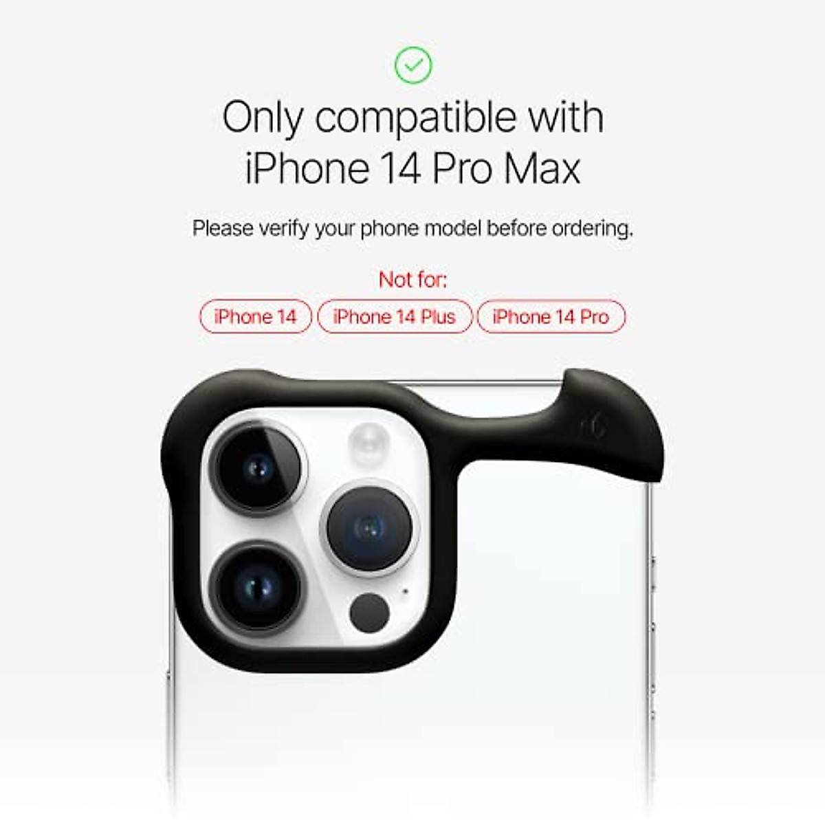 Arc Pulse Designed for iPhone 14 Pro Max Phone Case (2023), Minimalist Protective Shock Absorption Aerospace Grade Aluminum Shells + Elastomer Inlays Easy Fit 6.7 inch (Aluminum Matte Black)