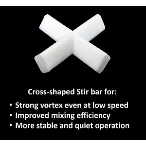 4pcs Large PTFE Stir Bars for Magnetic Stirrer Mixer (2 of Cross Type 38mm x 11mm, 2 of Straight Type 50mm x 10mm)