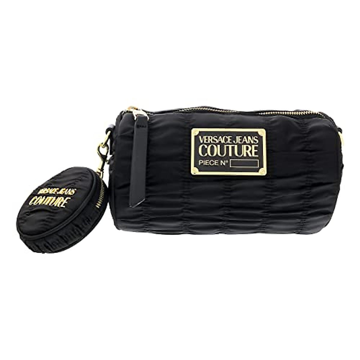 Versace Jeans Couture Black Small Pouch Nylon Crossbody Bag with Coin Purse for womens