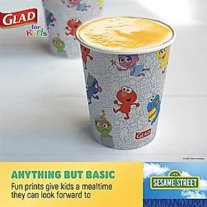 Glad for Kids Sesame Street Days Drinking Cups | Sesame Friends Kids Cups for Everyday Use, 9 oz 20 Ct