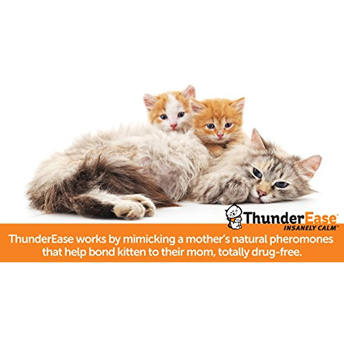 ThunderEase Multicat Calming Pheromone Diffuser Kit | Powered by FELIWAY | Reduce Cat Conflict, Tension and Fighting (30 Day Supply)