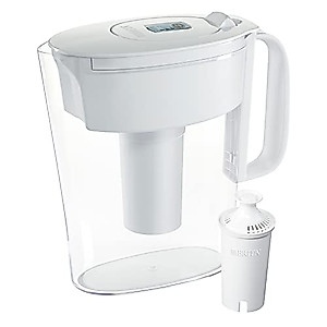 Brita Water Filter Pitcher for Tap and Drinking Water with 1 Standard Filter, Lasts 2 Months, 5-Cup Capacity, BPA Free, White