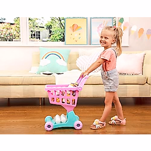 Battat- Play Circle- Shopping Cart – Toy Food – Play Kitchen For Toddlers- Pretend Play- Shopping Day Grocery Cart- 2 years +