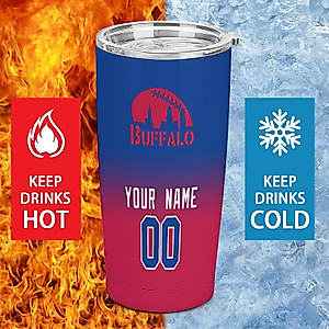 Custom Car Tumbler,Tumblers Stainless Steel 20.8oz,Personalized Football Cup,Sports Travel Coffee Mug,Customized Presents Gifts for Mother's Day Friends Fan Players Coach Lovers,Custom Number and Name