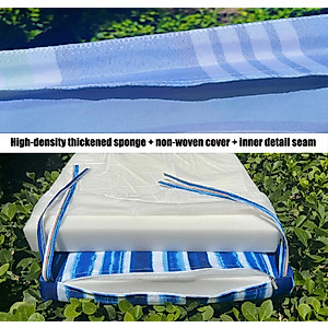 Bench seat cushion47 x17 Waterproof Garden Patio Outdoor Bench Cushions,Patio Bench/Settee Cushion/Swing Pads/Rocking Chair Cushion Thickened Sponge Filling Outdoor Chair Cushion for Patio Furniture…