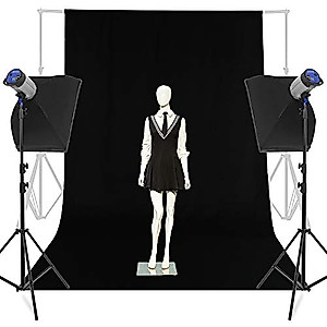 CIPAZEE Black Backdrop Photo Background - 8x10FT Backdrop Photography Background Screen for Video Recording Photoshoot Picture Photography