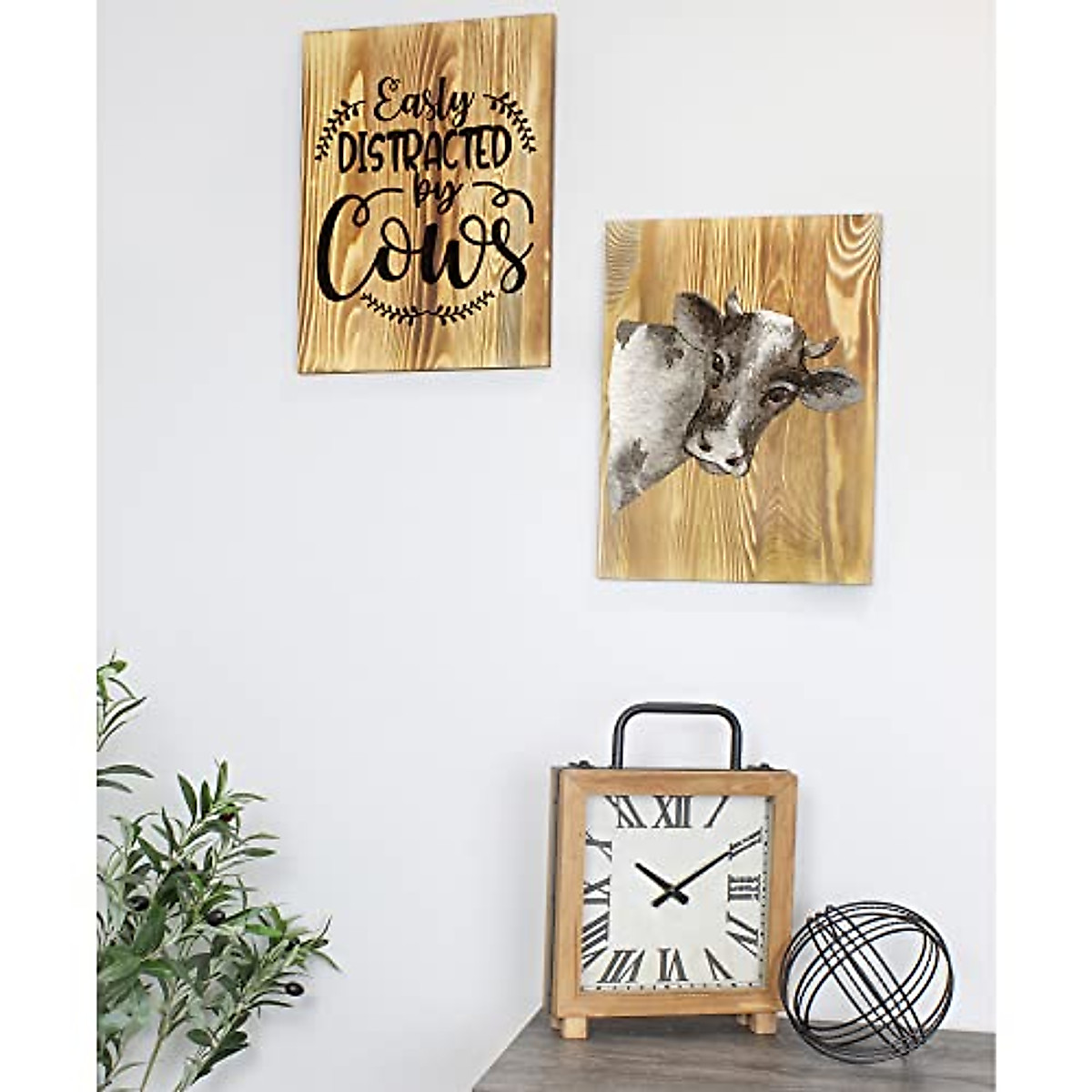 Darware Blank Wood Plaques (2-Pack, Stained Finish); Rectangular Wooden Signs for DIY, Crafts 12x16 Inch