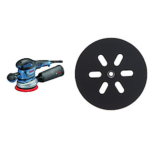 BOSCH GEX34-6N 6 In. Multi-Hole Random Orbit Sander/Polisher&BOSCH RS6046 Hard Hook-&-Loop Sander Backing Pad