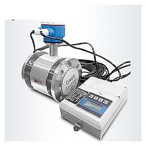 Flow Control Meter Electromagnetic Stainless Steel Flow Meter, Remote Display Magnetic Flowmeter, 4-20mA RS485 Wastewater Sewage Acid Flow Used in Petroleum,Food, Etc. (Color : DN10 SS304