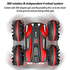 Beach Toys Remote Control Car - Amphibious Waterproof Vehicles RC Car for Kids 6-12 Year Old Pool Lake Outdoor All Terrain Land Water Boat Birthday Gifts for Boys Girls Age 6 7 8 9 10 11 12 13Year Old