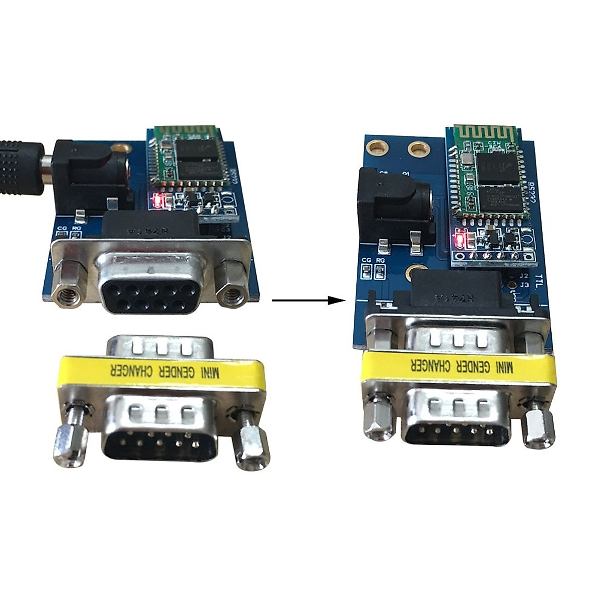 DSD TECH SH-B23A Bluetooth 2.0 to RS232 Serial Adapter with DB9 Converter