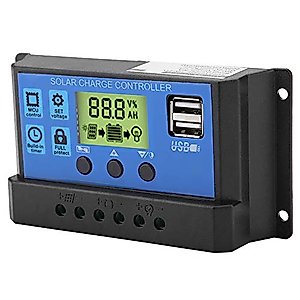 LZKW Solar Charger Controller, Solar Controller, Built-in Various Protection Functions, Current Protection Solar Panel for Charge Regulating Charge Management(YJSS-10A)