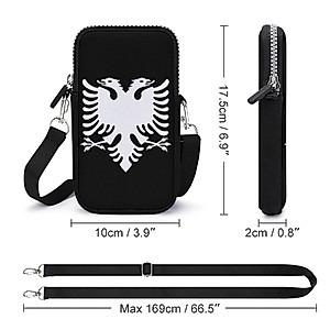 FunnyStar Albanian Eagle Crossbody Cell Phone Purse Shoulder Bag Handbag Card Holder Wallet For Women Girls Men