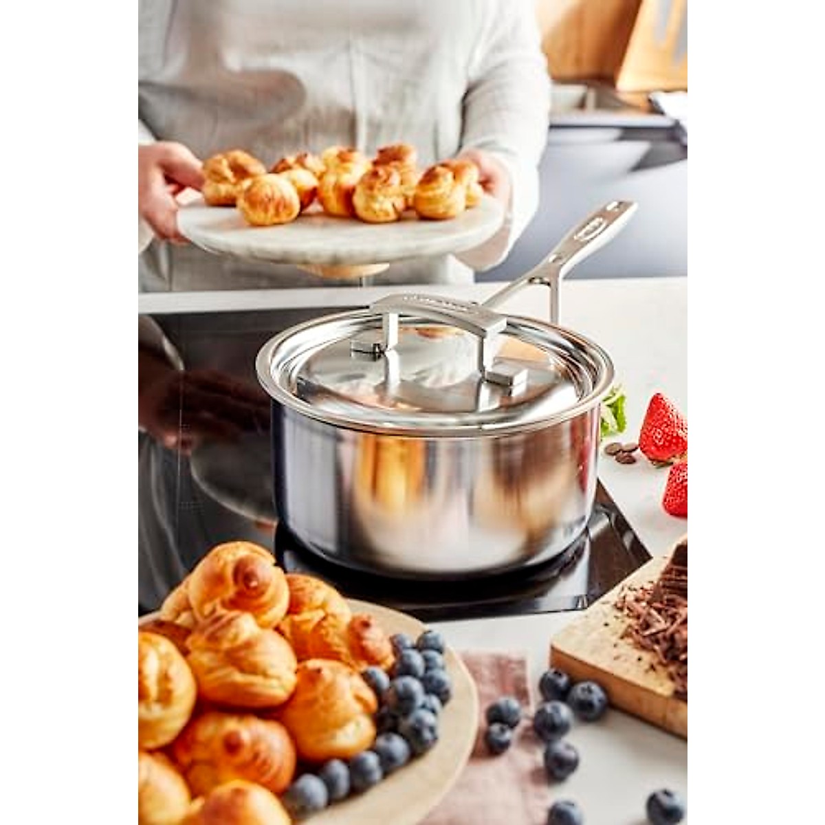 Demeyere Industry 5-Ply 3-qt Stainless Steel Saucepan