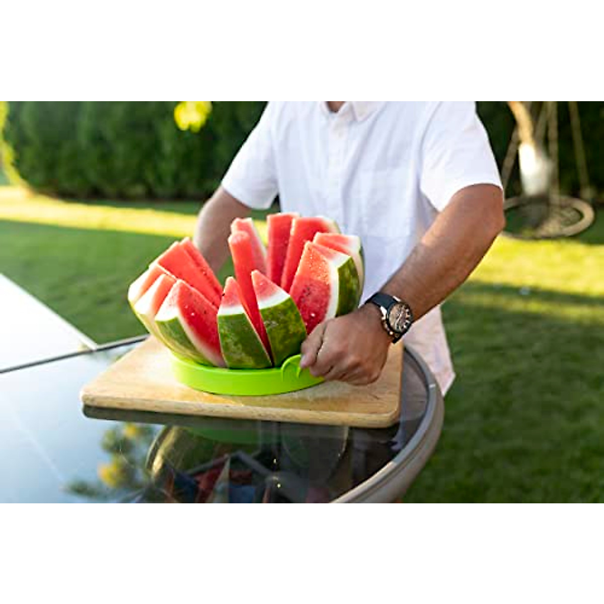 KOLORAE EXTRA LARGE WATERMELON SLICER WITH HANDLES
