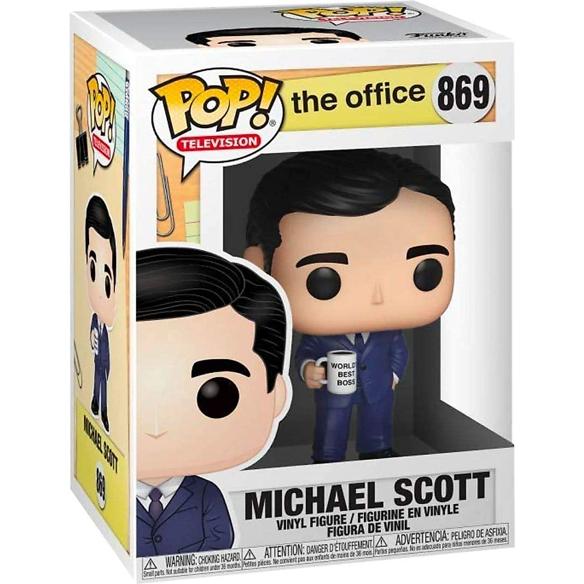 POP The Office - Michael Scott Funko Pop! Vinyl Figure (Bundled with Compatible Pop Box Protector Case), Multicolored, 3.75 inches