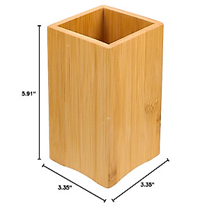 KICHOUSE with Holder Kitchen Organizer Bamboo Hole Coffee Drain Cutlery Flatware Home Decor Chopstick Ladle Silverware Draining Caddy Counter Farmhouse Cooking Utensils Spoon Forks