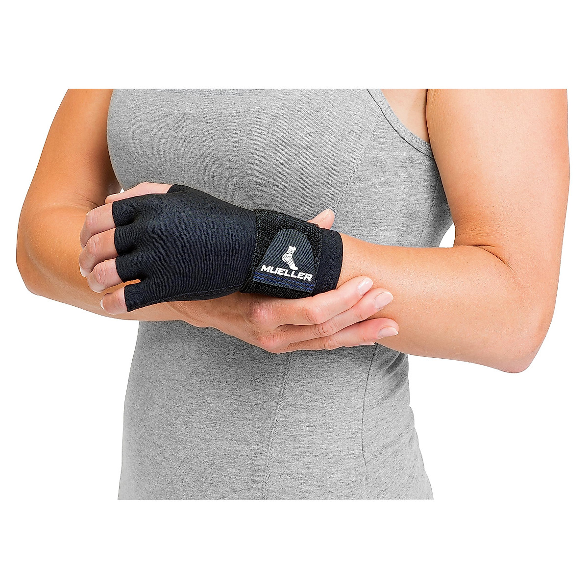 MUELLER Sports Medicine Arthritis Compression Glove, Hand and Wrist Support, Fits Right or Left Hand, for Men and Women, Black, L/XL, Large-X-Large