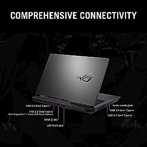 ASUS 2023 Newest ROG Strix G15 Gaming Laptop, 15.6" WQHD 165Hz Display, AMD Ryzen 7 6800H Processor, NVIDIA GeForce RTX 3060, 64GB DDR5 RAM, 2TB SSD, Backlit Keyboard, Windows 11 Home, Eclipse Gray