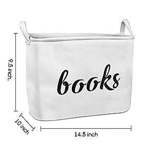 GIRVEM Books Storage Basket, Organizer Box for Baby, Kids or Pets - Storage Bins