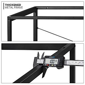 MoNiBloom Computer Desk 55", Simple Style Home Gaming Desk with Storage Bag, Office Writing Workstation- Black