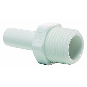 John Guest Speedfit PP050821W 1/4OD by 1/8NPTF Stem Adapter, 10-Pack