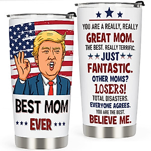 AREOK Mothers Day Gifts for Mom from Daughter Son, Best Mom Ever Gifts - Great Mom Mother Gifts, Mothers Day Birthday Tumbler Gift for Mom, 20 Oz Mom Tumbler Cup