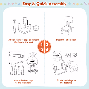 COSTWAY 3-Piece Kids Table and Chairs Set, Lightweight Plastic Children Activity Center for Reading, Writing, Painting, Snack Time, Kids Furniture Art Study Desk & Chairs Set for Ages 1-7 (Pink)