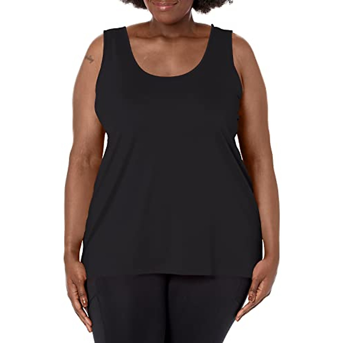 Just My Size Women's Plus-Size Cooldri Performance Scoopneck Tank Top