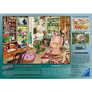 Ravensburger The Garden Shed Puzzle - 1000 Piece Jigsaw | Unique Piece Design | Softclick Interlocking Technology | Premium Artistic Imagery | Ideal for Ages 14 and Up