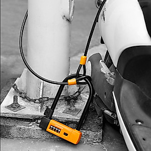 U Shaped Combination Lock, 25.3x16.2x4cm Anti Theft Lock, High Security Heavy Duty Steel U Lock, Double Opening Design Shackle Lock,16mm Thicker Lock Casing 4 Digit Combination Padlock