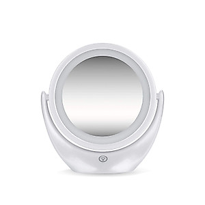 FQYYDD Illuminated Makeup Mirror Usb Rechargeable Makeup Lamp Mirror Double-Sided Mirror