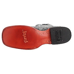 Ferrini Mens Hornback Embroidered Square Toe Dress Boots Mid Calf - Black - Size 10.5 D