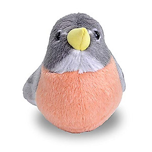Wild Republic Audubon, American Robin Plush Authentic Sound, Stuffed Animal, Bird Toys for Kids, American Robin