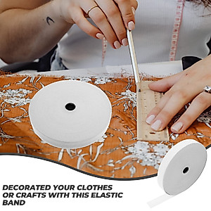 Ciieeo 1 Roll Elastic Band Kintting Waist Band Fold Over Elastic Ribbon Creative Dresses for Pregnant Women Clothes Elastic Strap White Pregnant Woman Sewing Supplies Thicken Polyester
