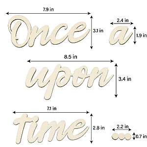 Once Upon a Time Sign Nursery Decor Once Upon a Time Wood Sign Wall Decor for Reading Corner Kids Room Family Bookshelf Home Décor Birthday Present DIY Decoration