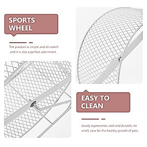 POPETPOP Hamster Wheel Hamster Running Exercise Wheel- Silent Guinea Pig Exercise Wheel with Rack Small Animals Running Wheel Toys for Hamsters, Hedgehogs, Rats Chinchilla Wheel