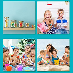 Partywind Luminous Blue Under Sea Temporary Tattoos for Kids, 170 Styles Glow Ocean Beach Pool Birthday Party Decorations Supplies Favors, Fake Tattoo Stickers for Kids Gifts (12 Sheets)