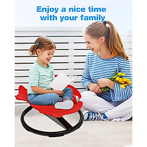 FAHKNS Spin Chair for Kids, Sensory Swivel Chair, Swivel Chair for Autism Kids Training Concentration, Outdoor and Indoor Non Slip Metal Base Sensory Chair Relieving Toddlers Sickness Symptoms