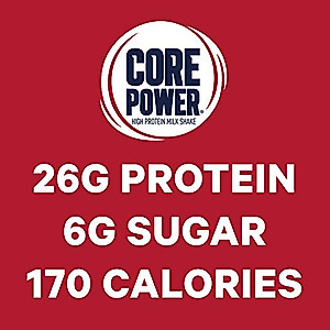 Fairlife Core Power 26g Protein Milk Shakes, Ready To Drink for Workout Recovery, Strawberry Banana, 14 Fl Oz