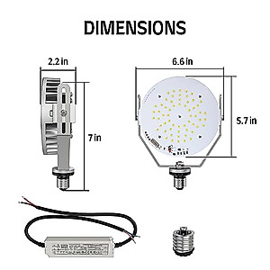 CyantSolutions 40W Light Retrofit 4000K LED Outdoor Parking Lot Retrofit Kit, Shoebox Retrofit LED Lights AC100-277V for Outdoor Tennis Court Canopy Flood Street Area Lighting Fixture