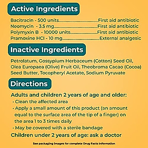 Neosporin Antibiotic Pain-Relieving, Anti-Itch, & Scar Appearance Minimizer Ointment with Neomycin & Bacitracin Zinc, 24-Hour Infection Protection for Minor Cuts, Scrapes & Burns,.5 oz